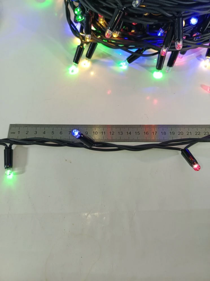 Гирлянда уличная, Длина 100 метров, 1000 LED ламп, провод каучук, цвет ...