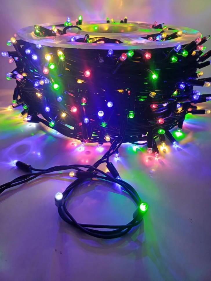 Гирлянда уличная, Длина 100 метров, 1000 LED ламп, провод каучук, цвет ...